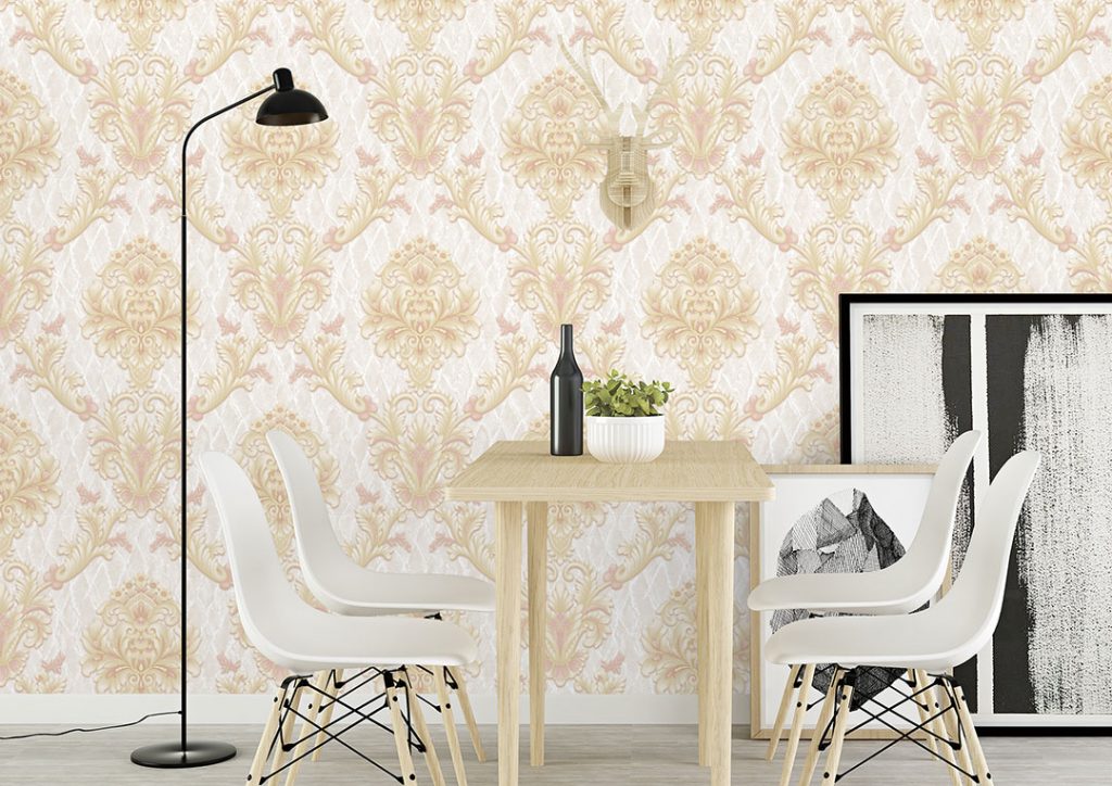 American Victorian Embossed Wallpaper - Wall Decor Paper